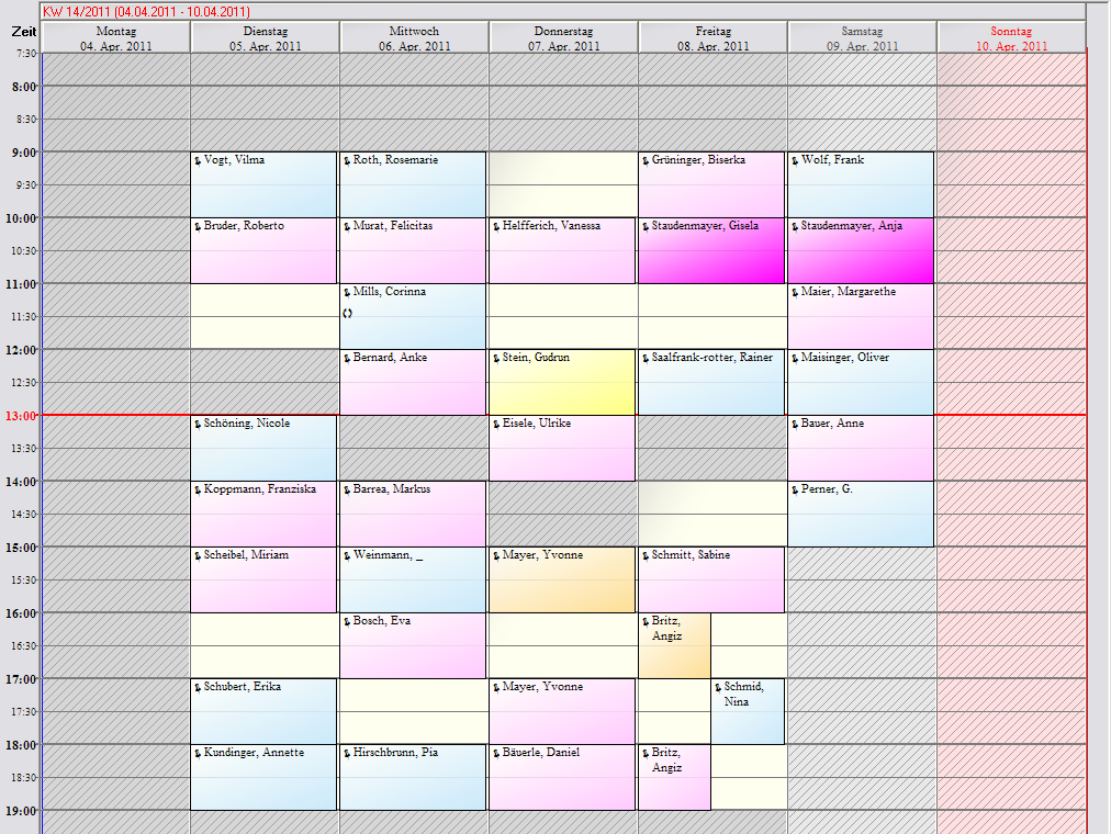 Übersicht zum Terminkalender